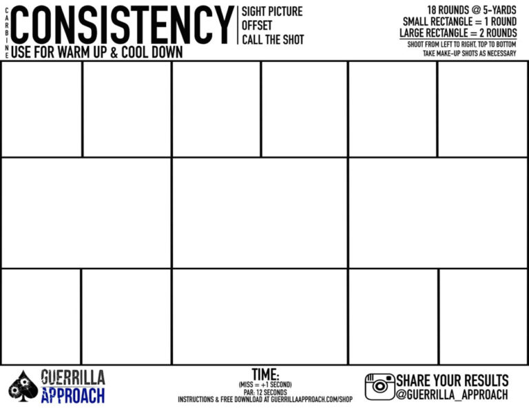 Guerrilla Approach LLC | CARBINE CONSISTENCY TARGET (Download)